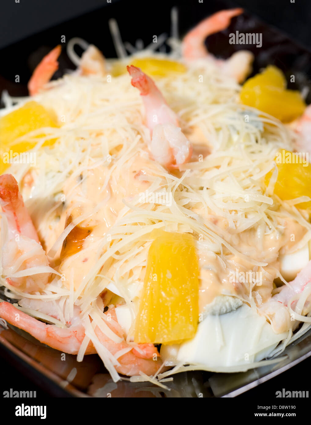 shrimp salad, macro Stock Photo - Alamy