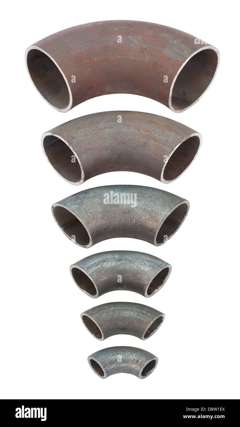 steel pipe bends Stock Photo - Alamy