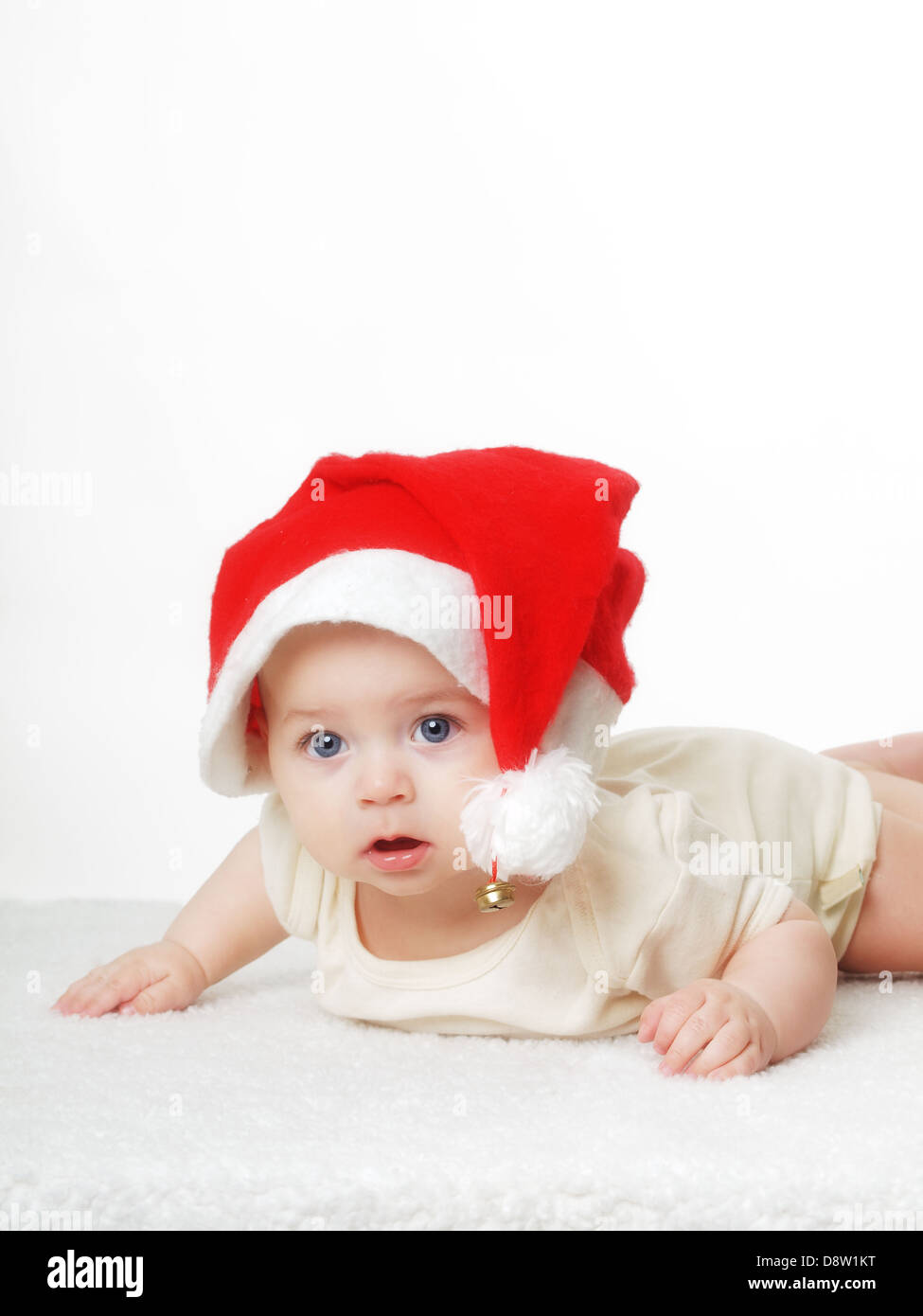 Baby with christmas cap hi-res stock photography and images - Alamy