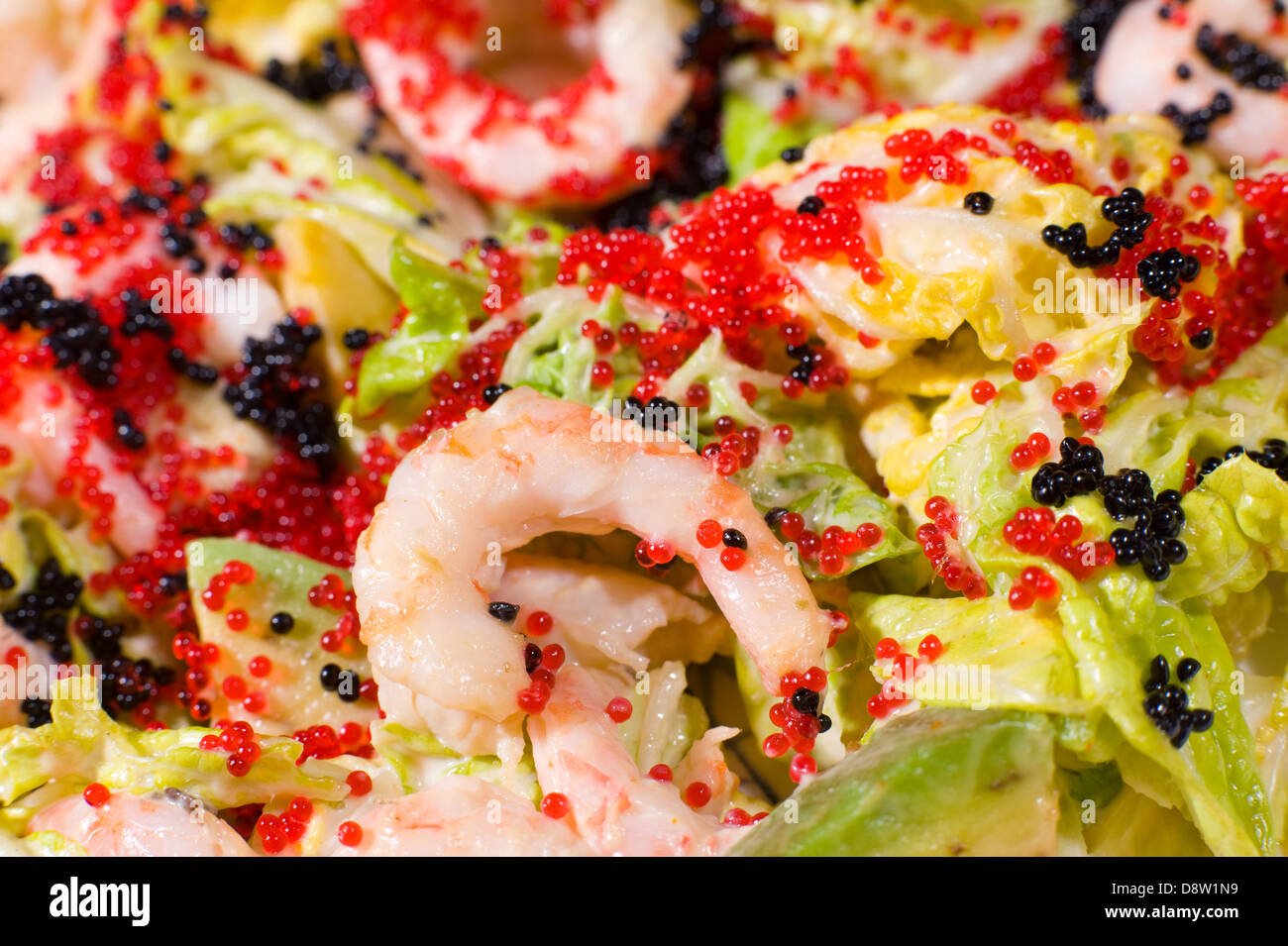 seafood salad, macro Stock Photo - Alamy