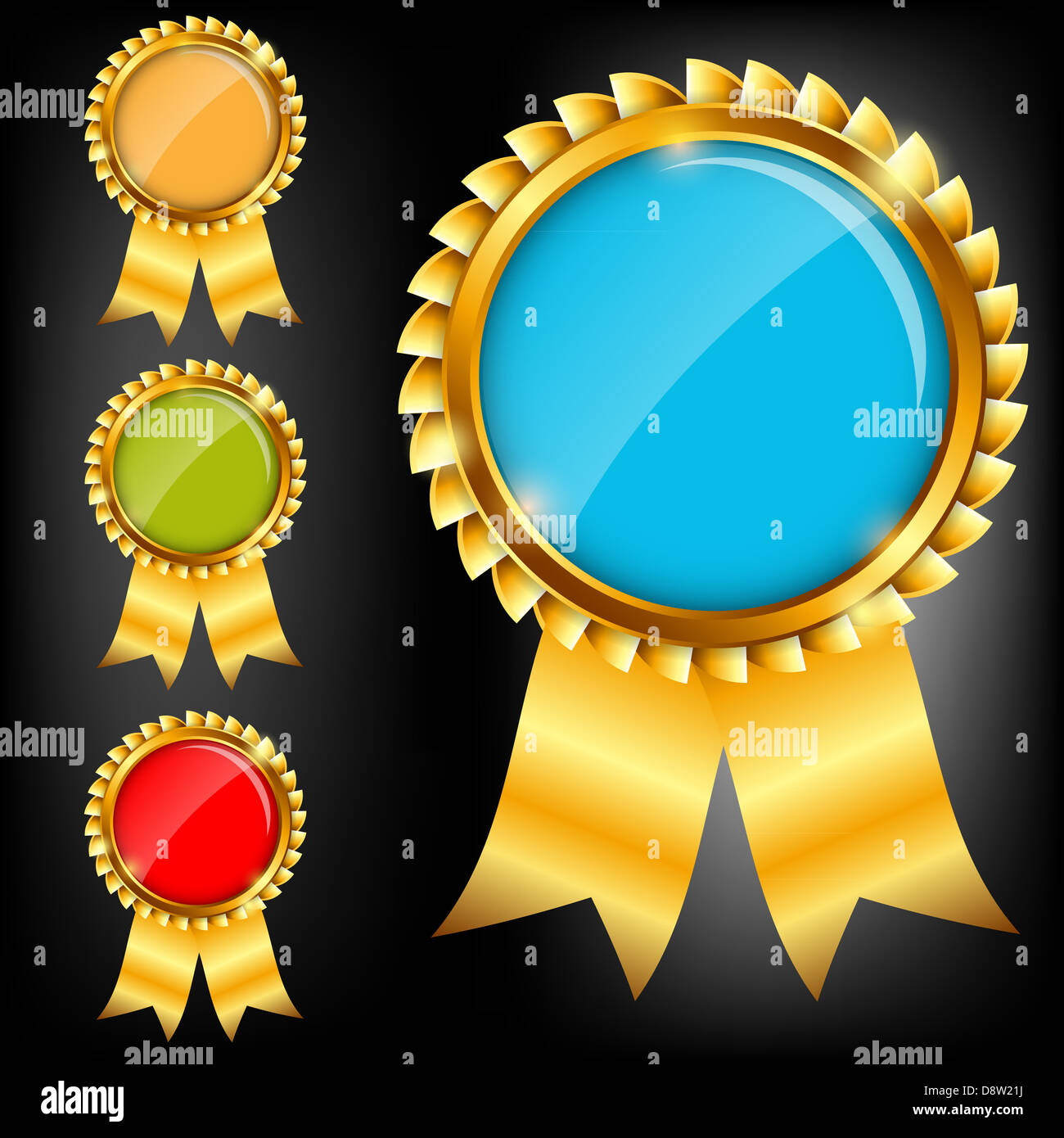 Vector gold sign, label template Stock Photo - Alamy