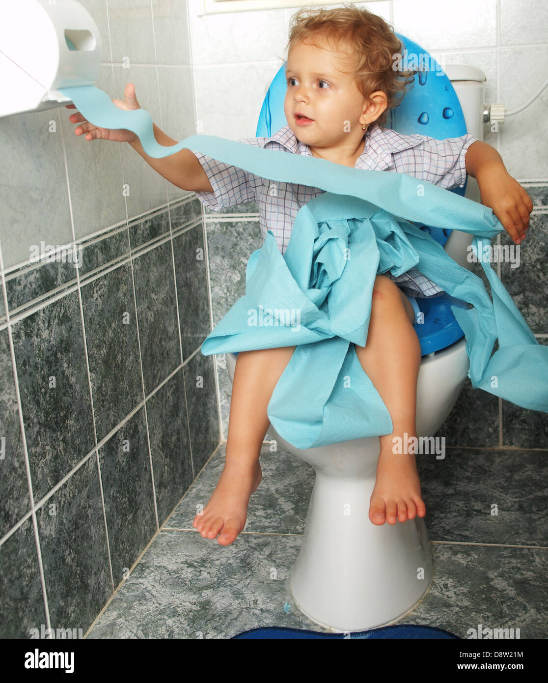 On the toilet Stock Photo - Alamy