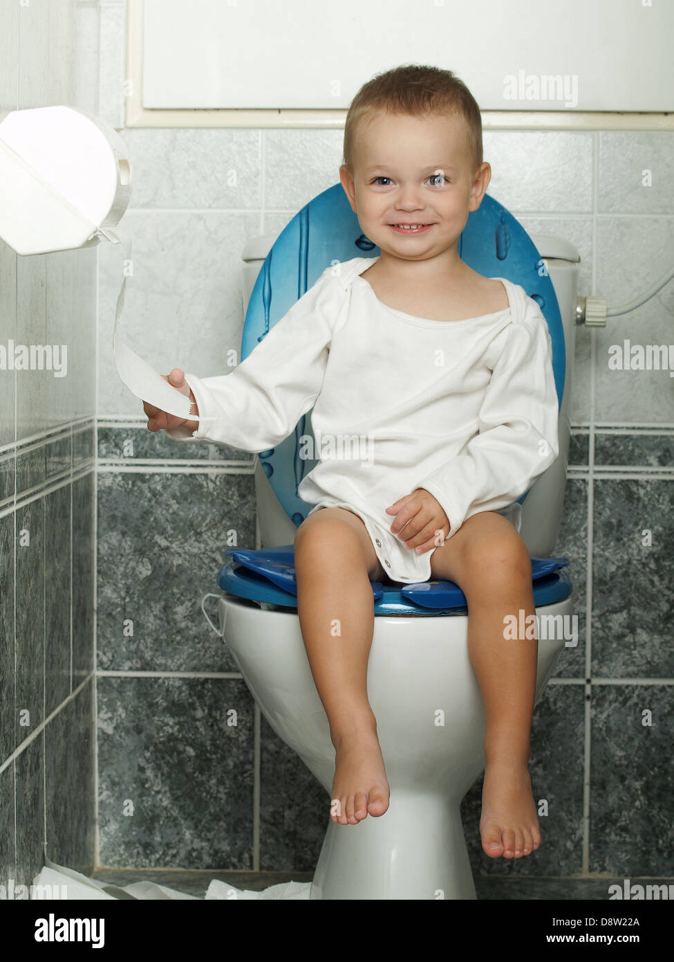 On the toilet Stock Photo - Alamy
