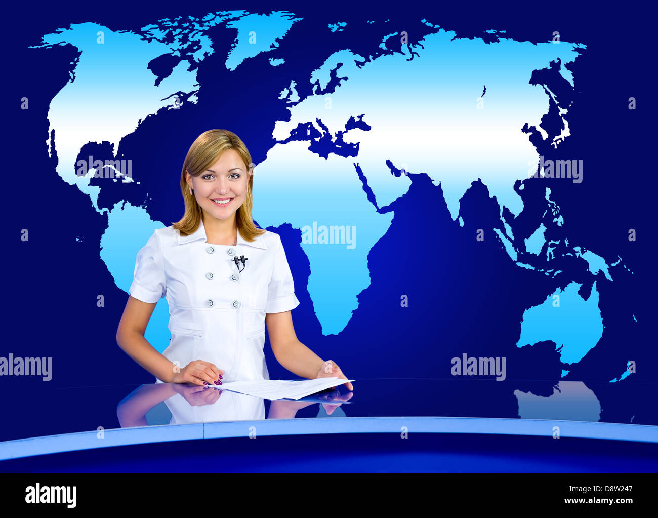 Female tv presenter studio hi-res stock photography and images - Alamy
