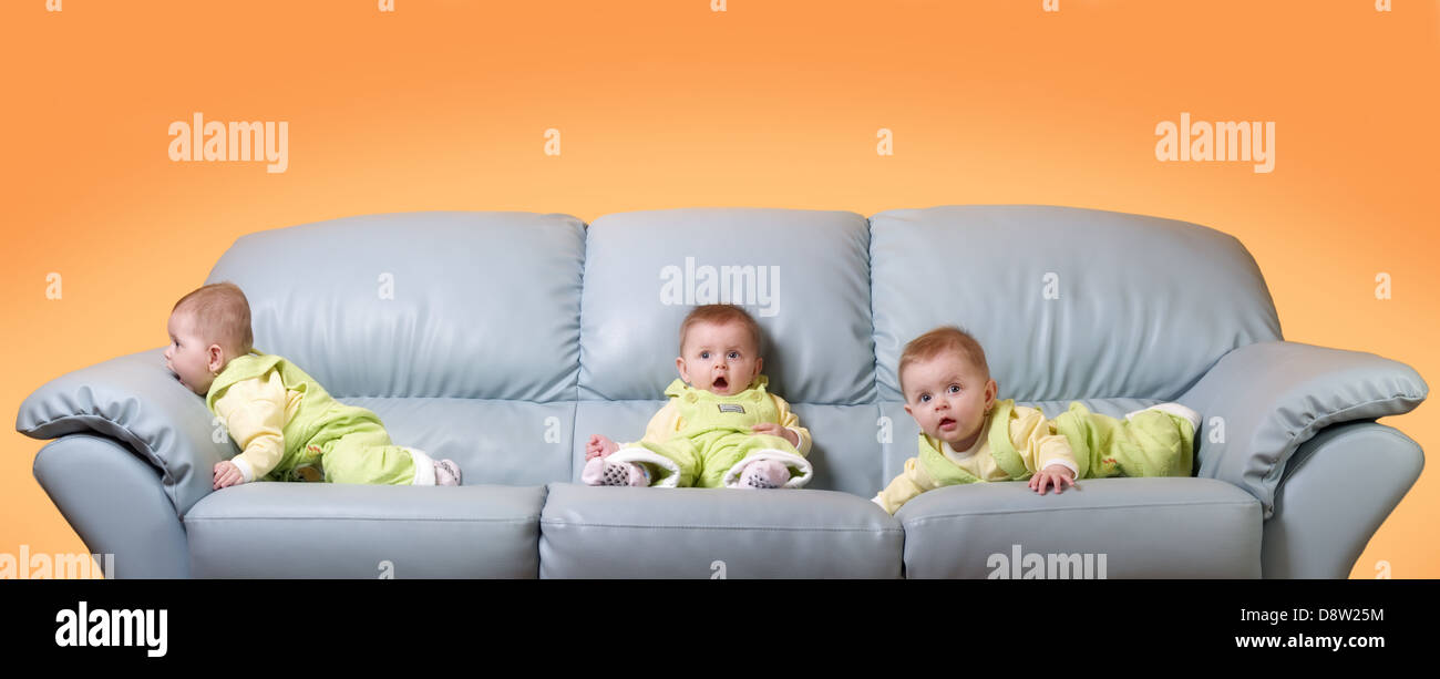 Triplets children hi-res stock photography and images - Alamy