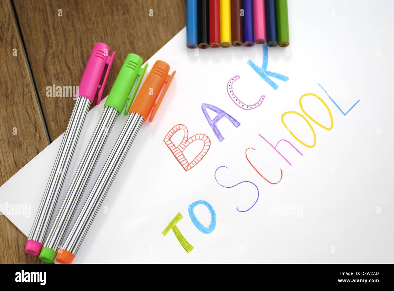 Back to school sign Stock Photo - Alamy