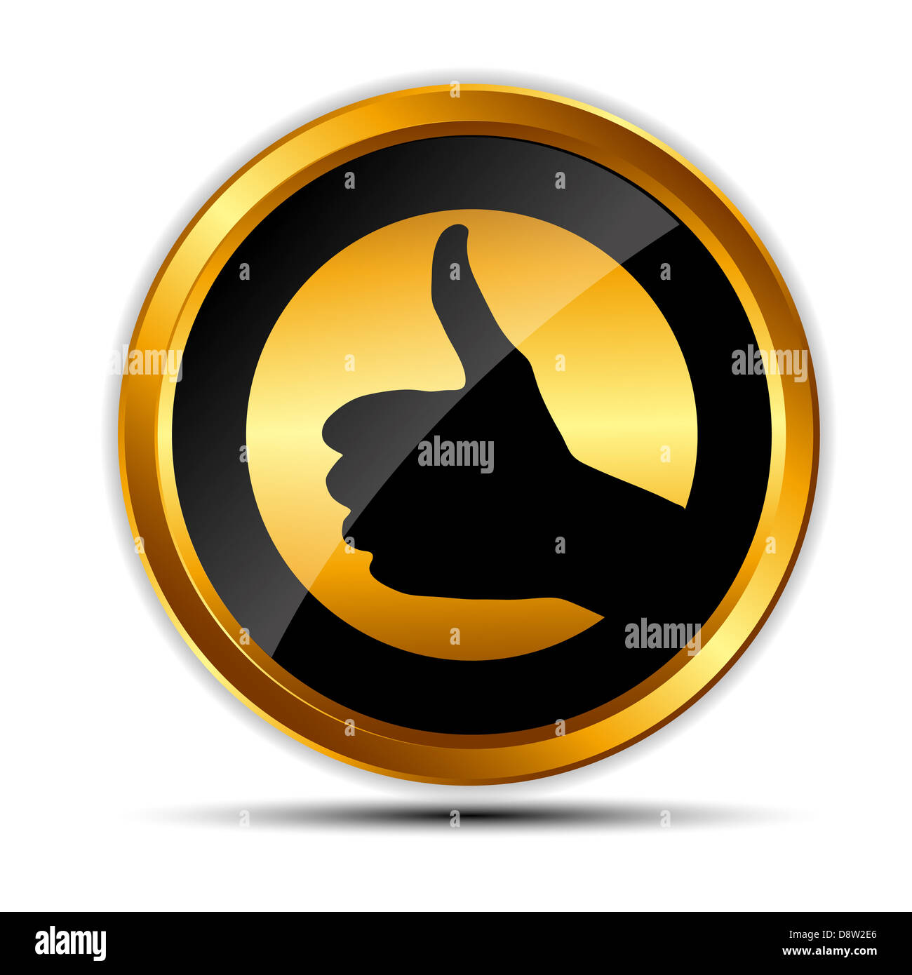 Vector gold sign, label template Stock Photo - Alamy