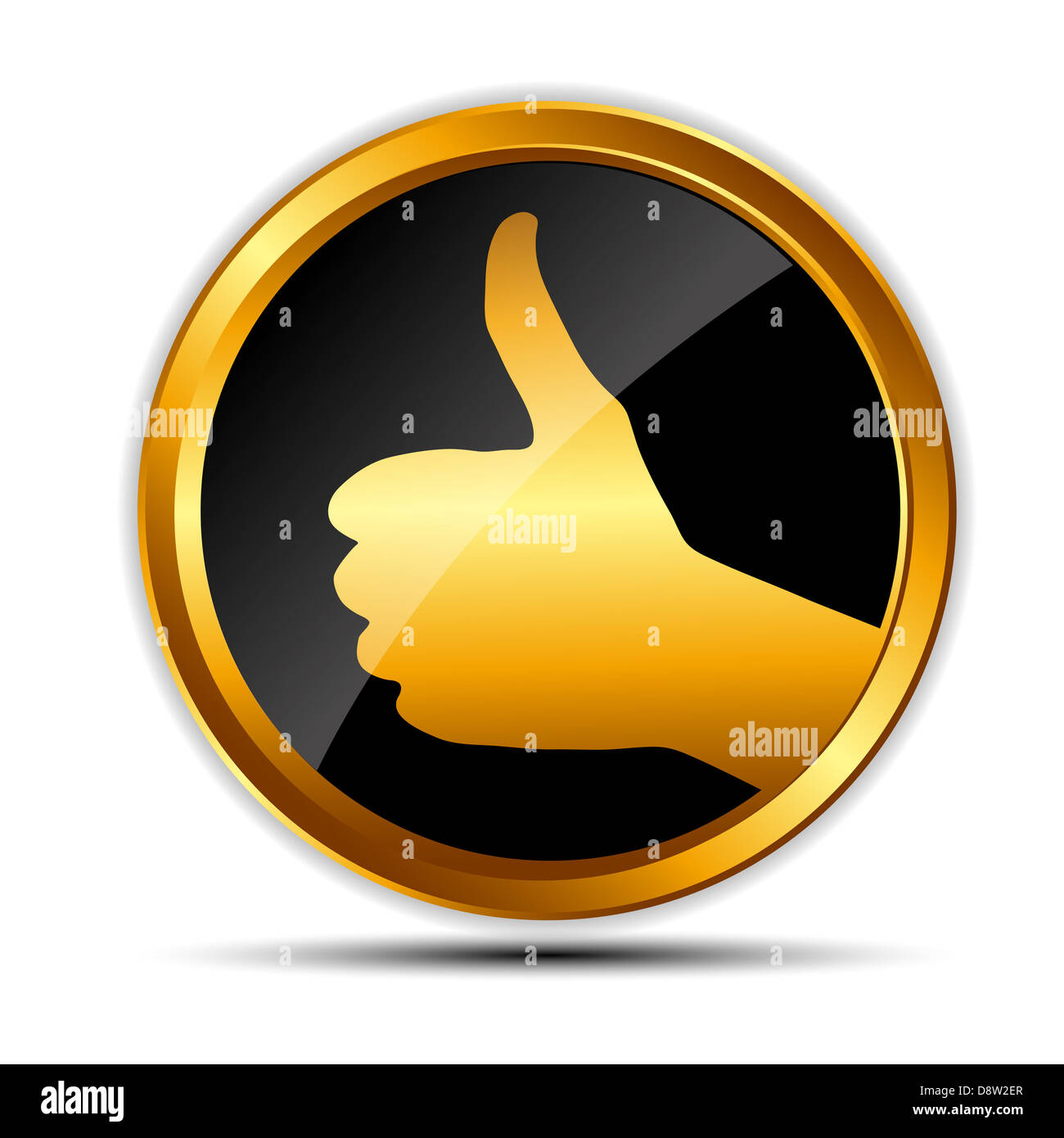 Vector gold sign, label template Stock Photo - Alamy