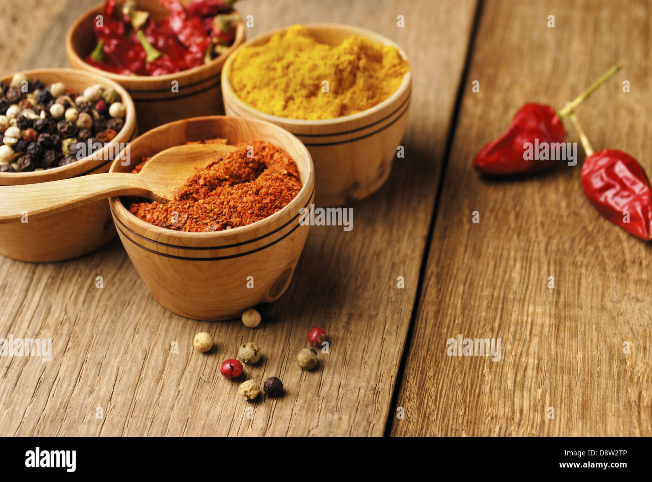 Four kinds of seasonings Stock Photo - Alamy