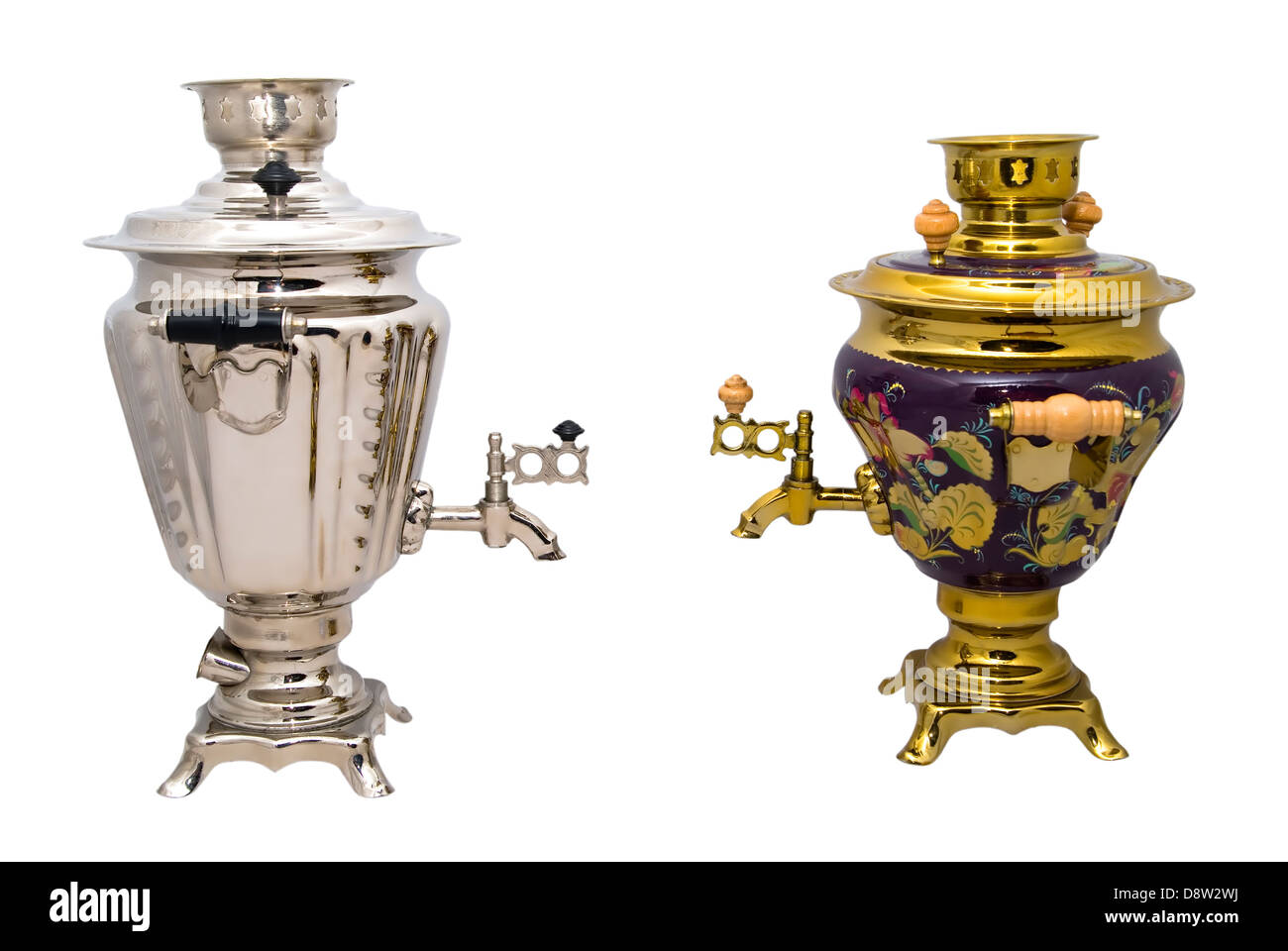 russian electric samovars Stock Photo - Alamy