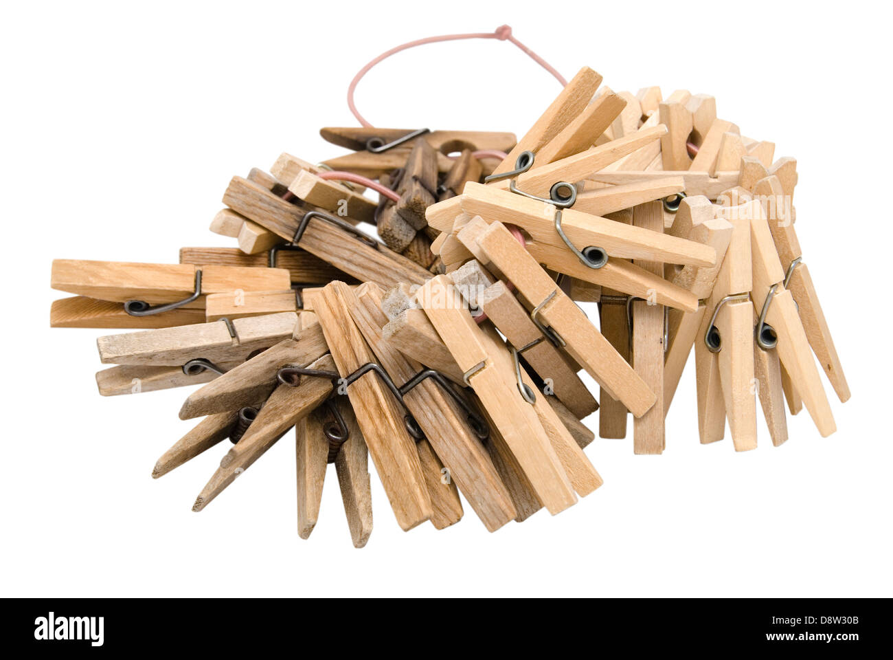 Old wooden clothespins laundry hi-res stock photography and images - Alamy