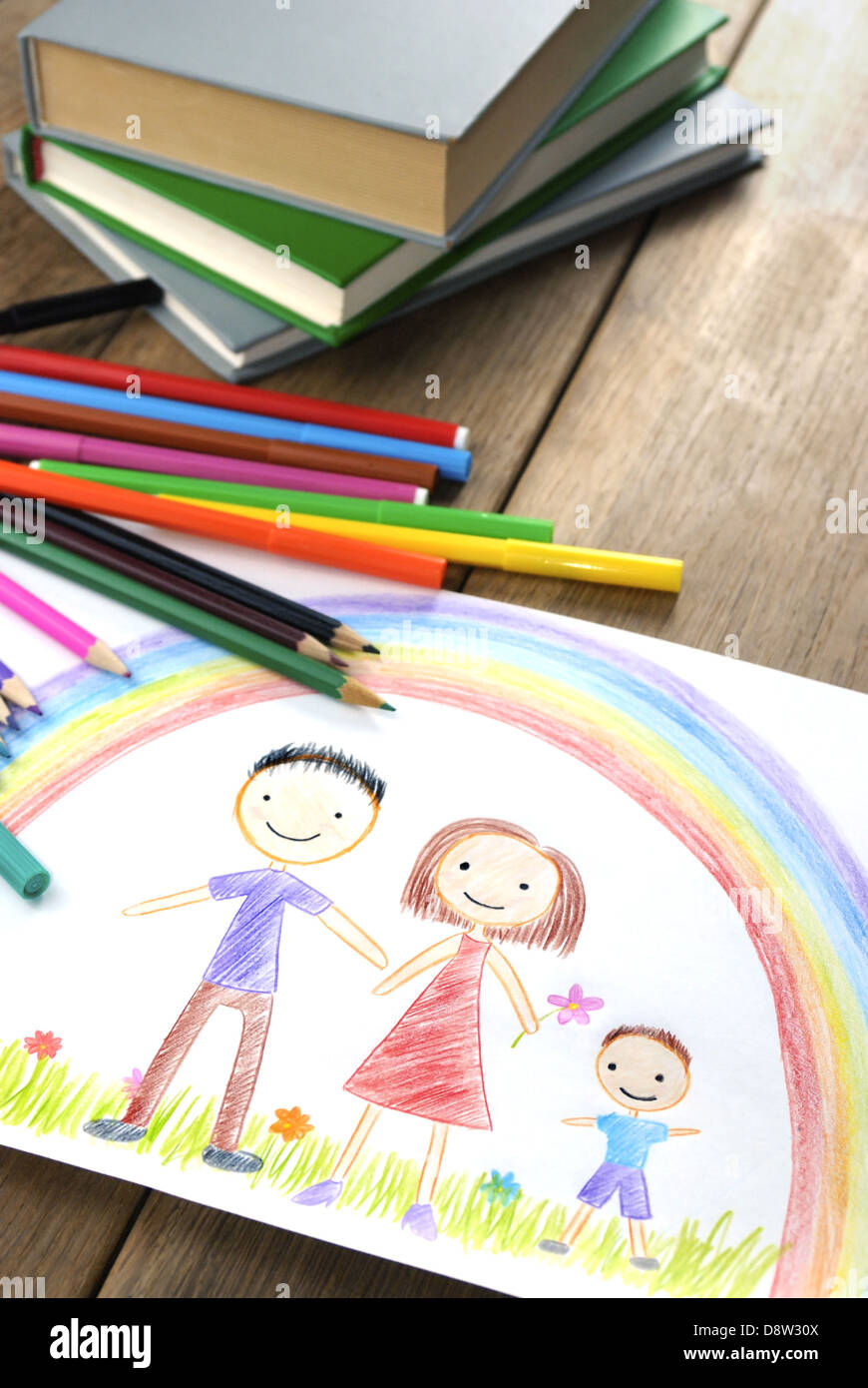 Kids drawing family tree hi-res stock photography and images - Alamy