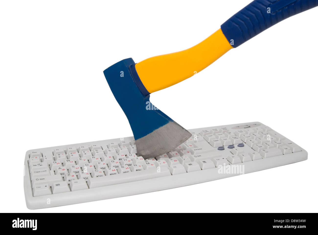 axe in keyboard Stock Photo - Alamy