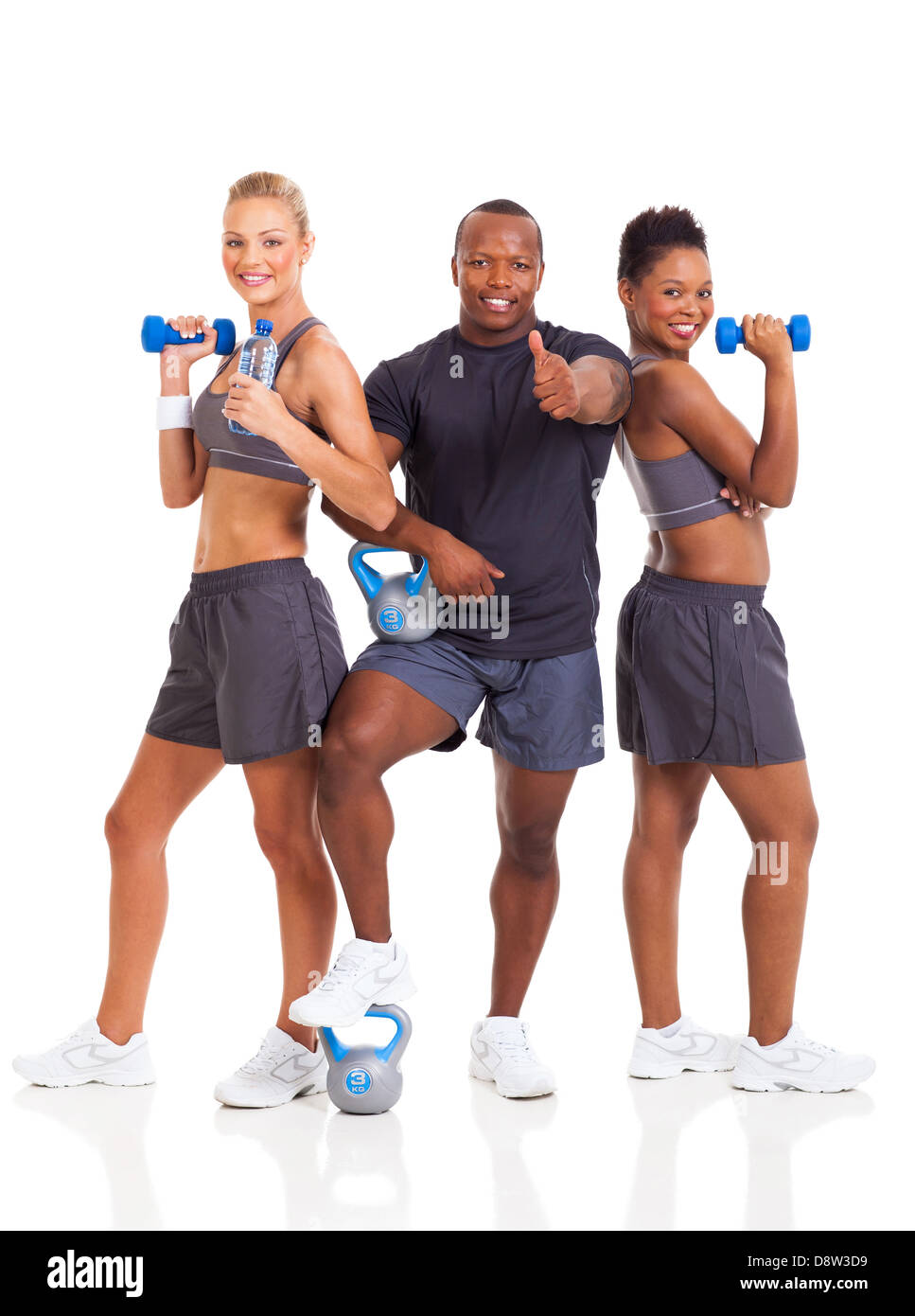 group of young healthy people isolated on white background Stock Photo ...