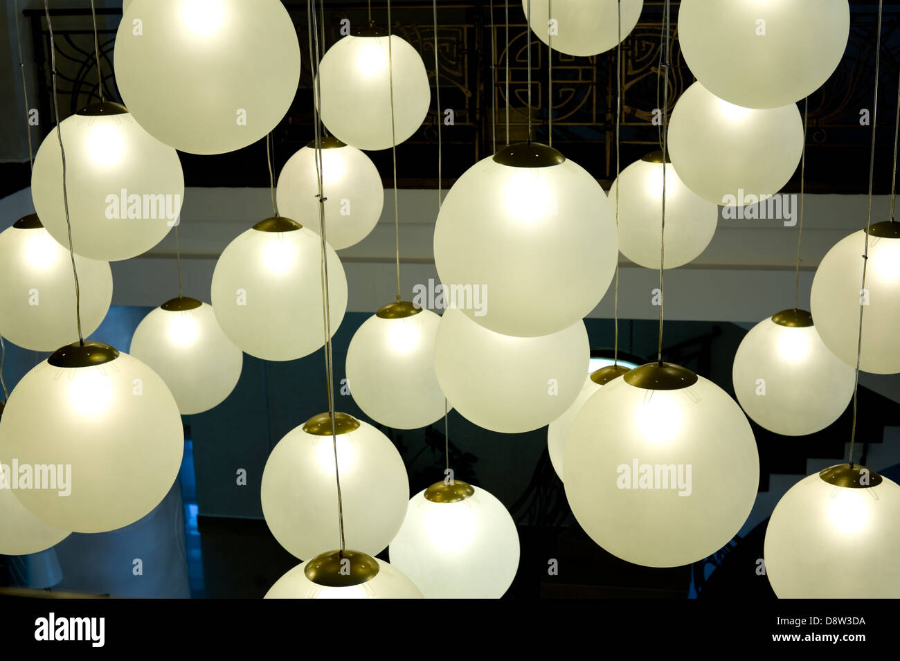 lots of round lamps Stock Photo - Alamy