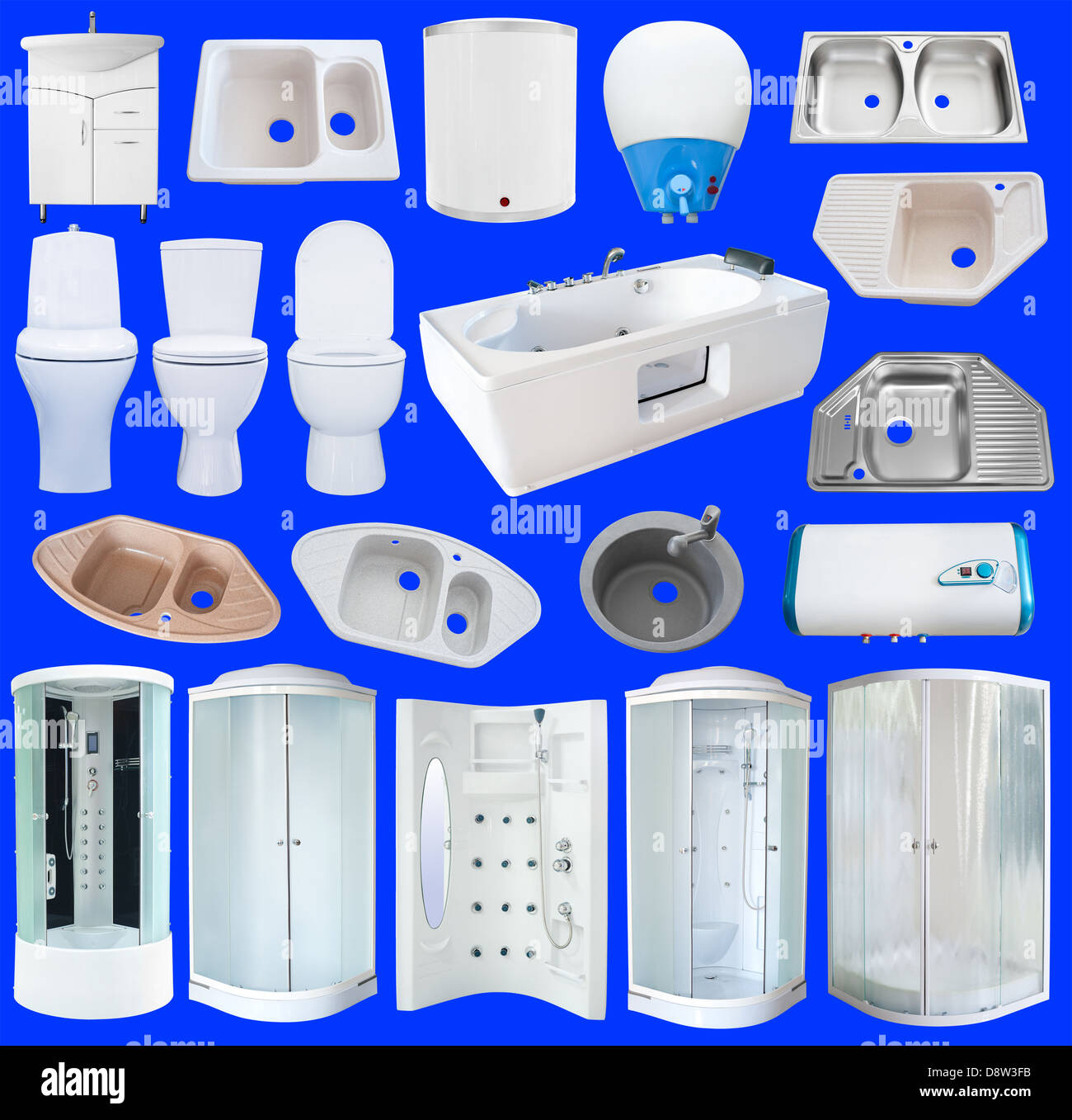 set of bathroom equipment Stock Photo - Alamy