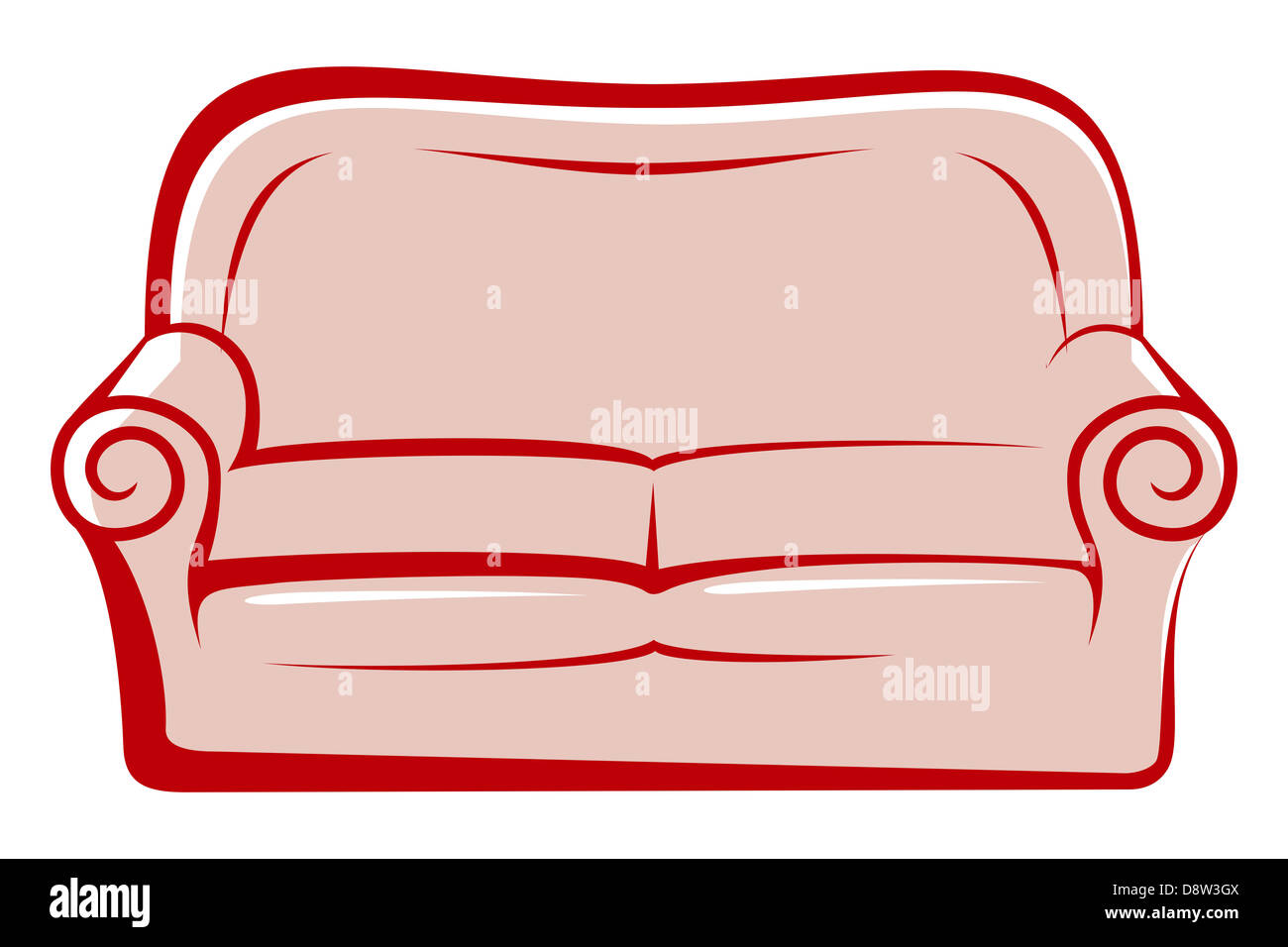 Retro sofa Cut Out Stock Images & Pictures - Alamy
