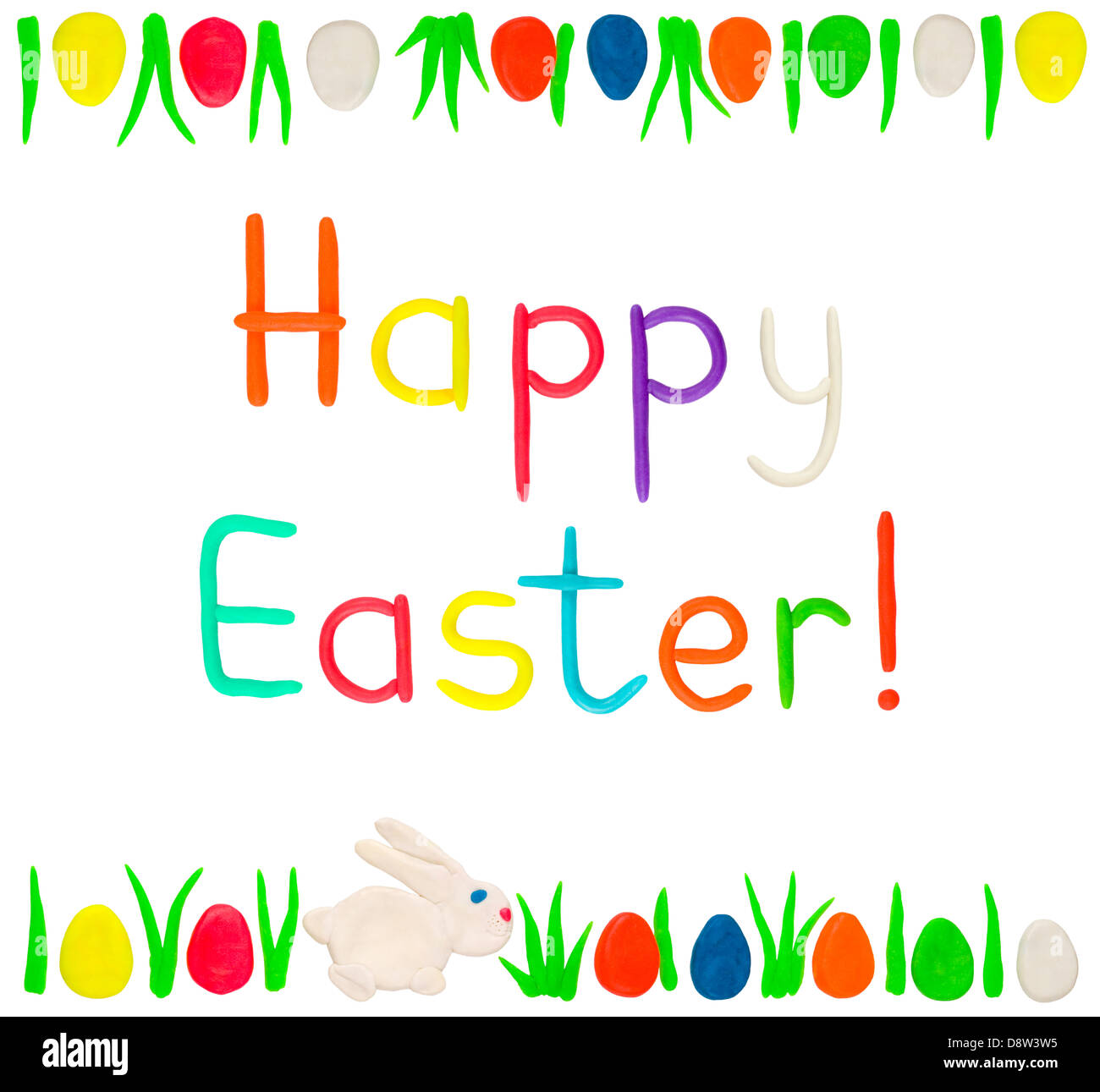 Easter plasticine card Stock Photo - Alamy