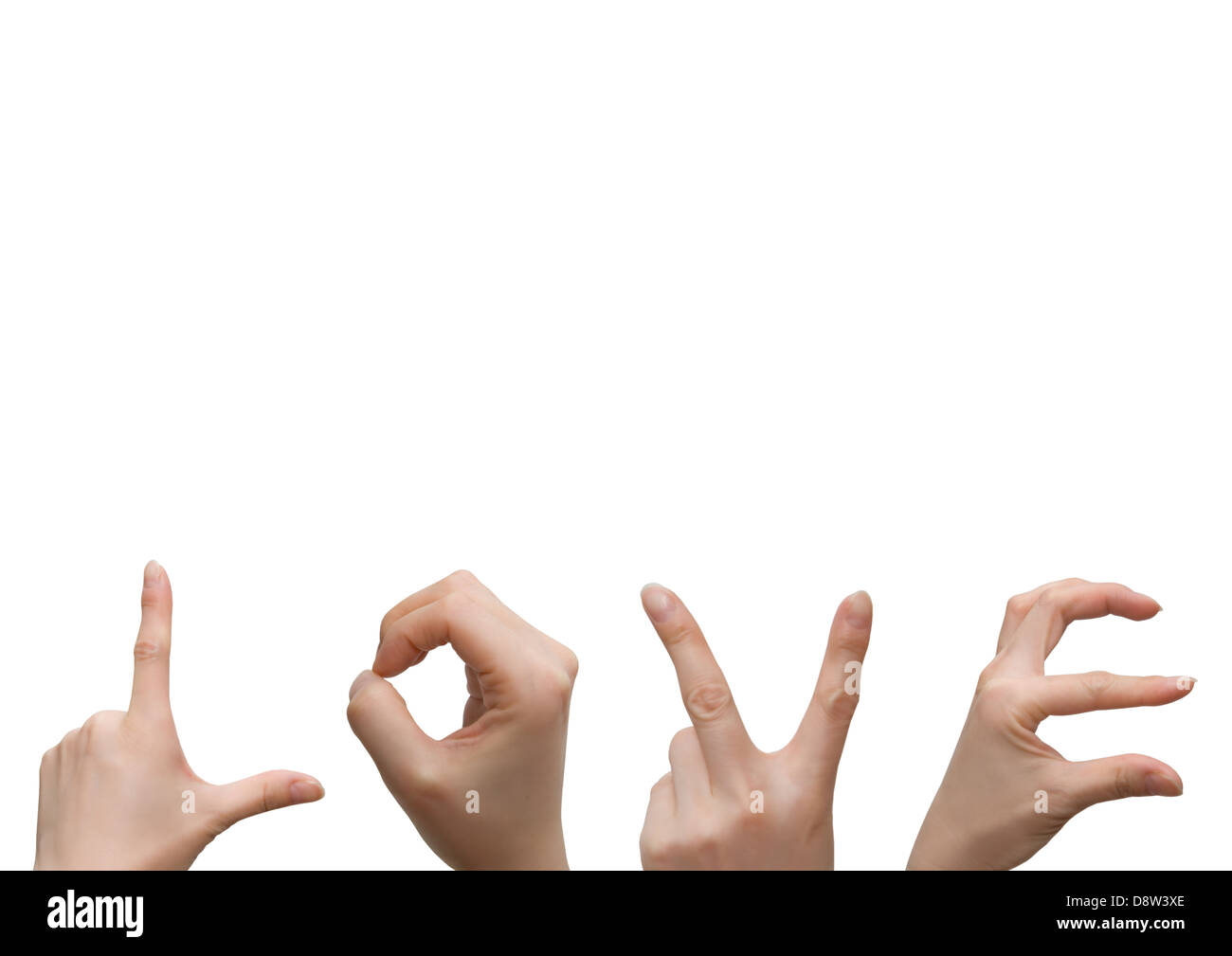 Love hand signs Cut Out Stock Images & Pictures - Alamy