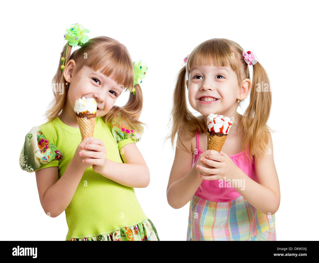 Happy girls ice cream hi-res stock photography and images - Alamy
