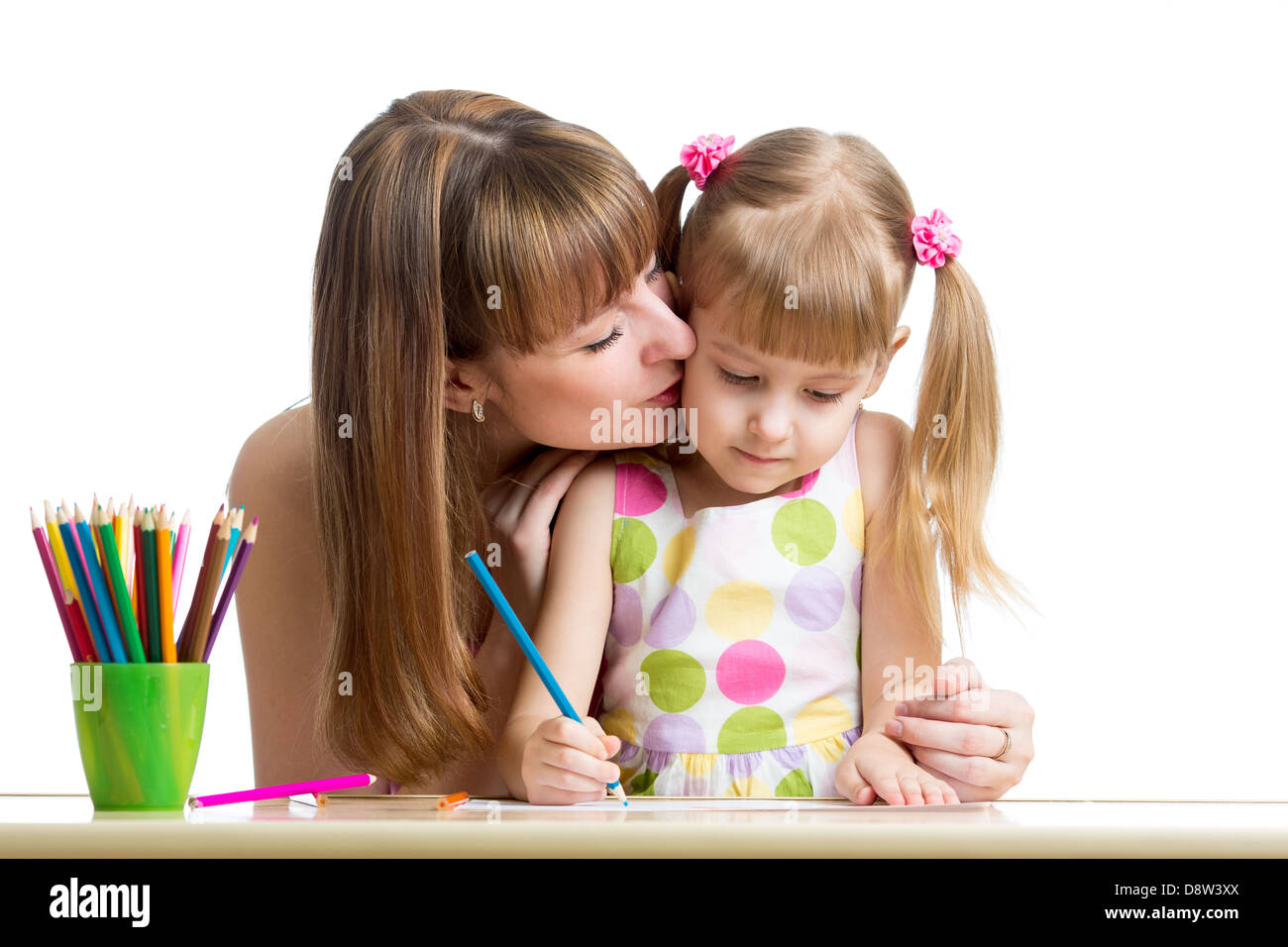 mother and her child girl draw together Stock Photo - Alamy mother and her child girl draw together Stock Photo - Alamy