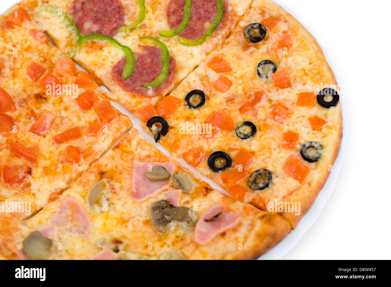 pizza four in one Stock Photo - Alamy