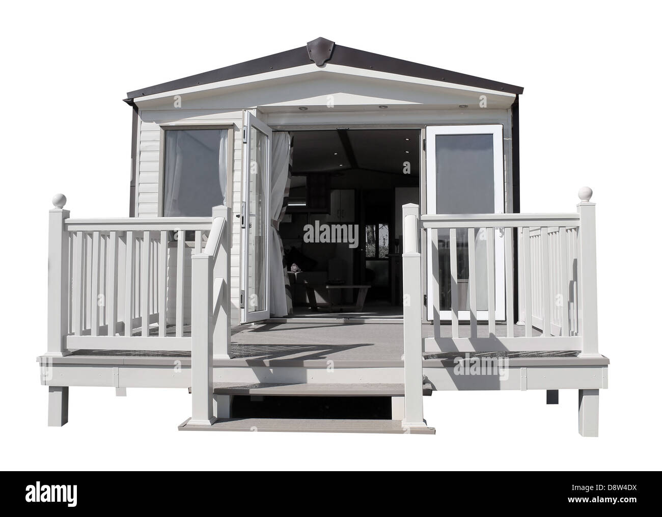 Static caravan veranda Cut Out Stock Images & Pictures - Alamy