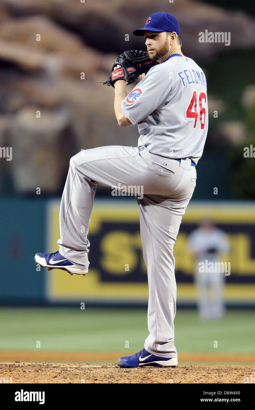 Anaheim, California, USA. 4th June 2013. Chicago Cubs starting pitcher ...