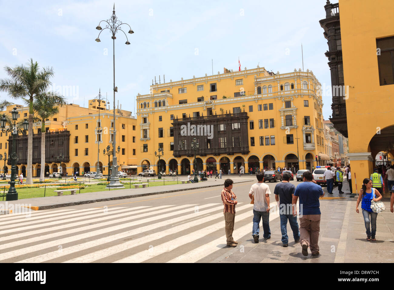 Municipalidad de Lima, City Hall, Plaza Mayor, Lima, Peru Stock Photo ...