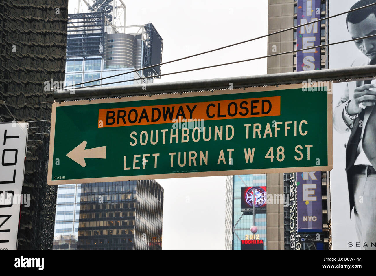 Broadway Closed sign in New York City, USA Stock Photo - Alamy