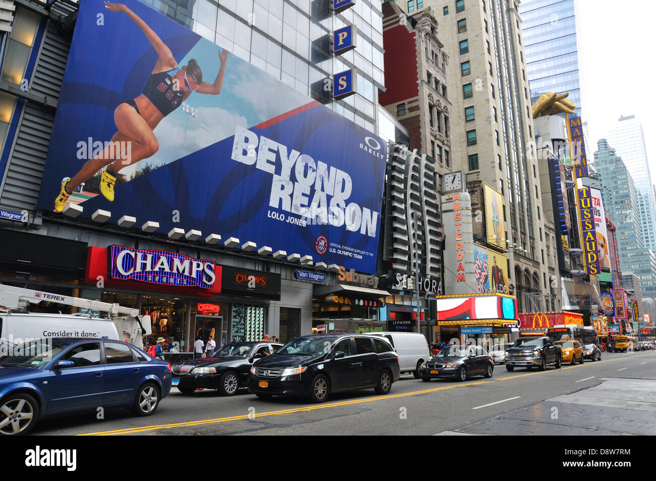 Broadway advertisements, New York City, USA Stock Photo - Alamy