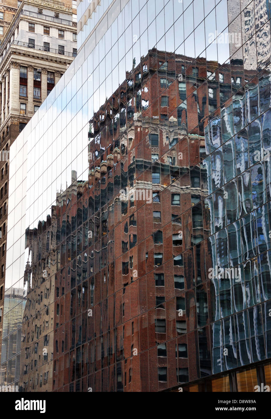 Building reflections, New York City, USA Stock Photo - Alamy