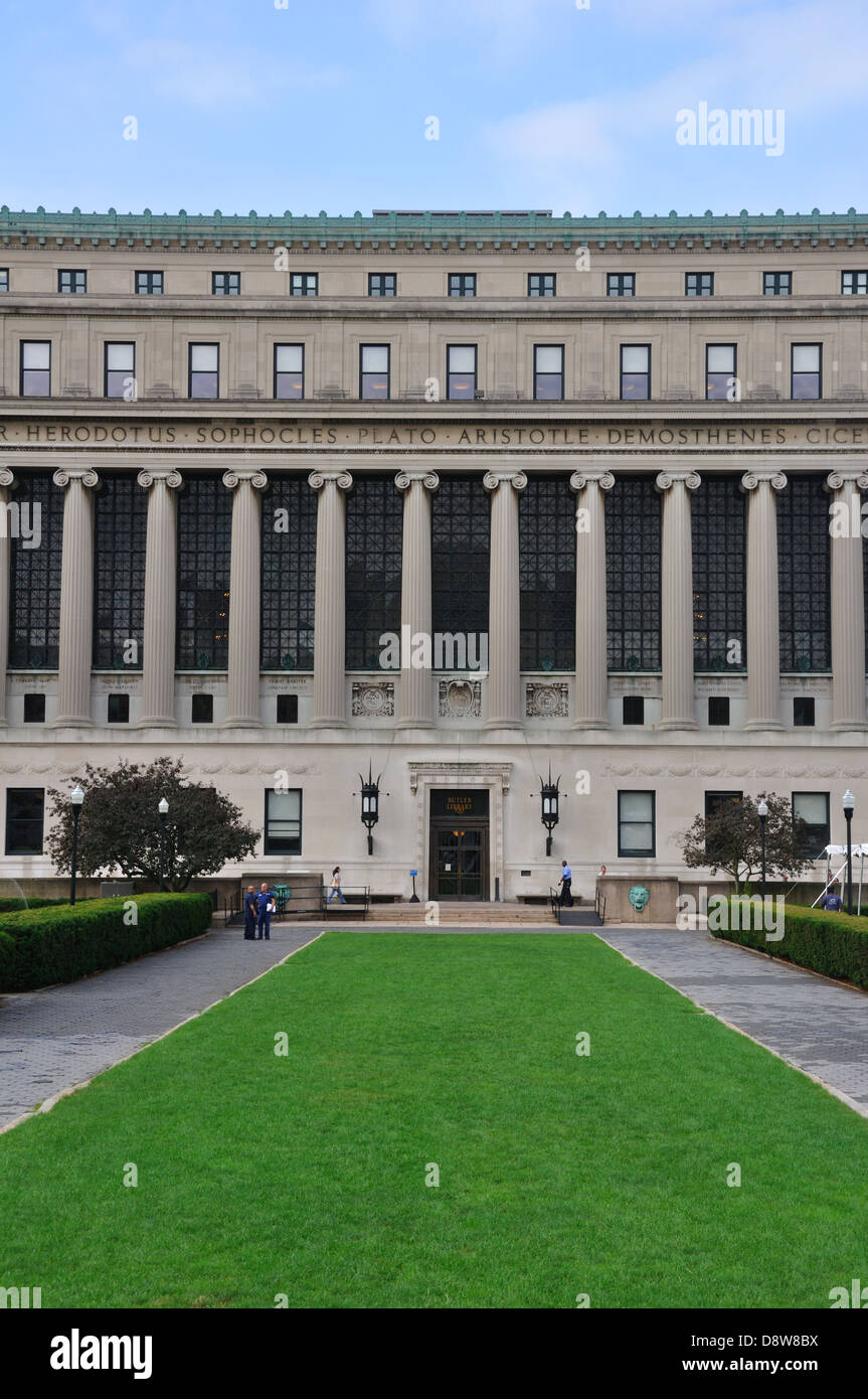 Columbia University campus, New York City, USA - Butler Library Stock ...