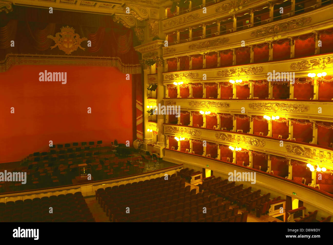 Interior of La Scala opera house in Milan Italy Stock Photo - Alamy