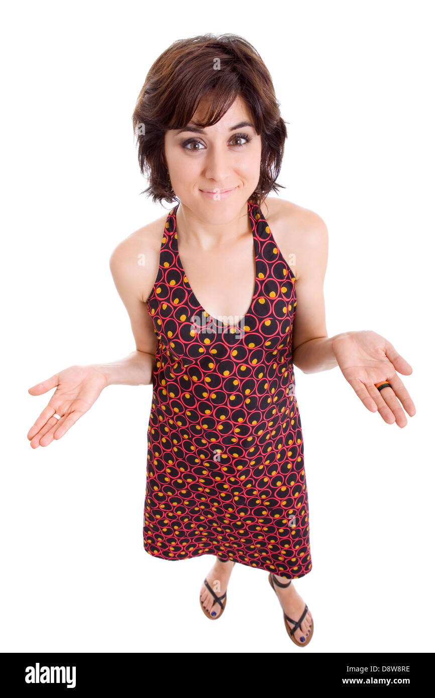 young beautiful woman full body, isolated on white Stock Photo - Alamy