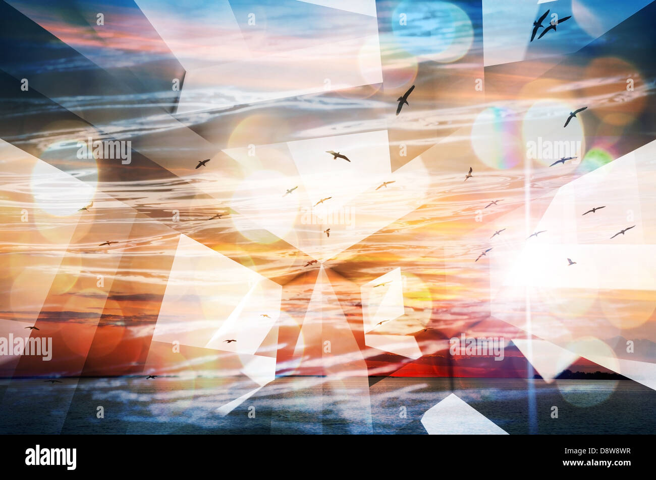 Abstract colorful magic background with chaotic construction, waves ...