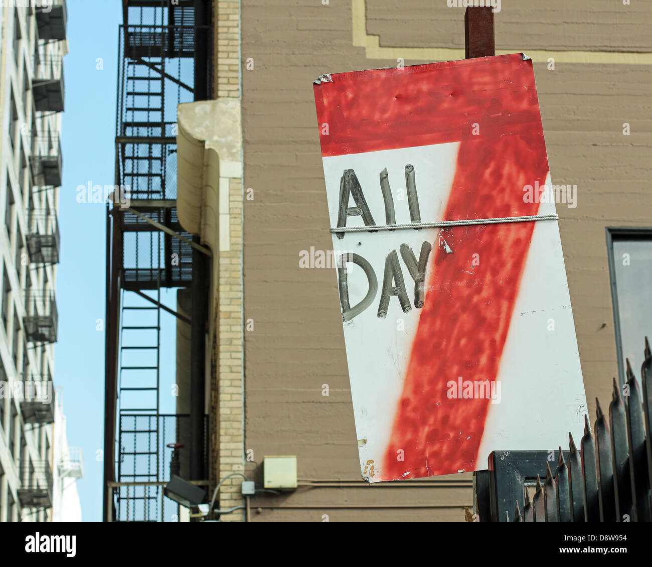 Hand written signage red hi-res stock photography and images - Alamy