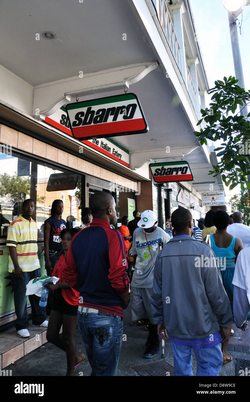Local people on street in Nassau, Bahamas Stock Photo - Alamy