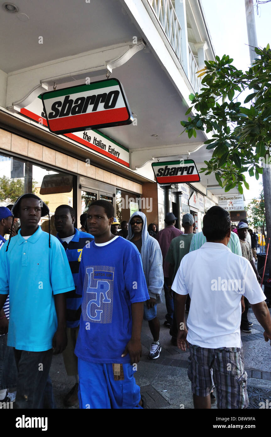 Local people on street in Nassau, Bahamas Stock Photo - Alamy