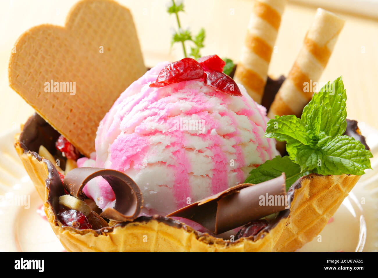 Ice cream dessert Stock Photo - Alamy