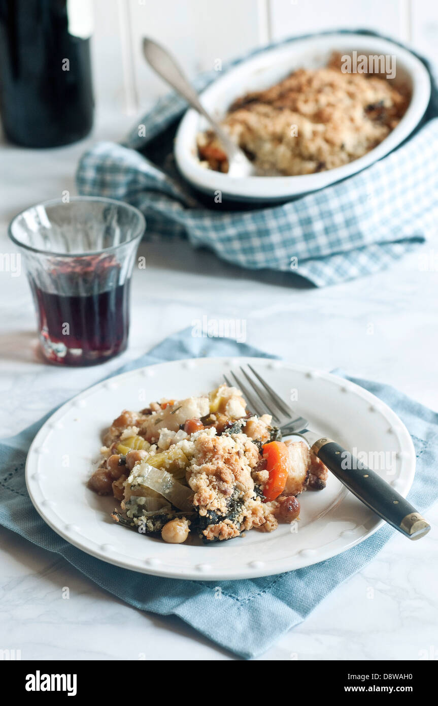 Vegetable savoury crumble Stock Photo - Alamy