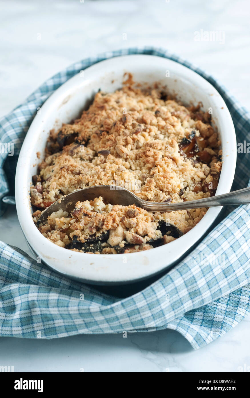 Vegetable savoury crumble Stock Photo - Alamy