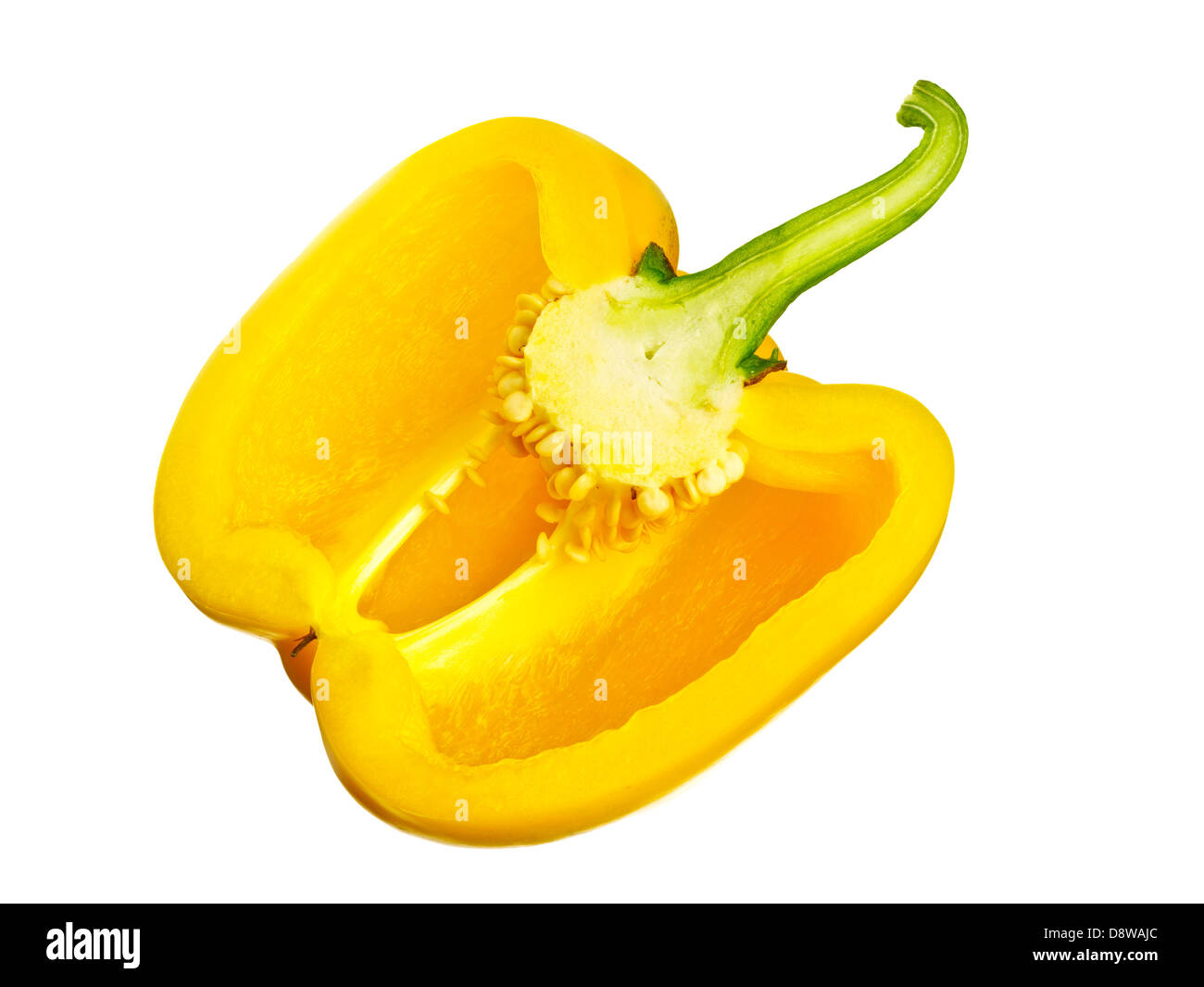 Cut out half a yellow pepper Stock Photo - Alamy