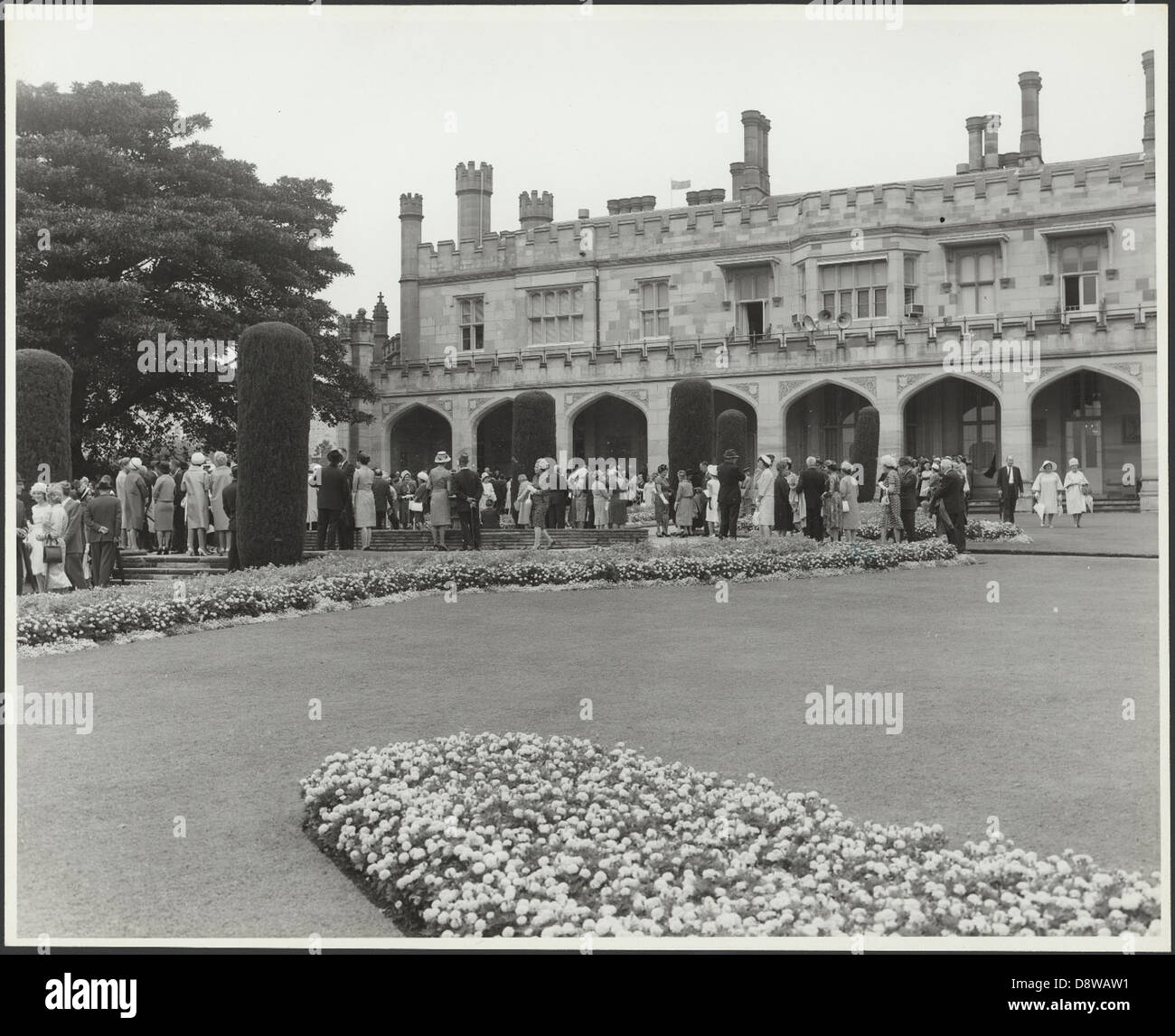 The *Royal Visit 1963* photograph captures the Garden Party at ...