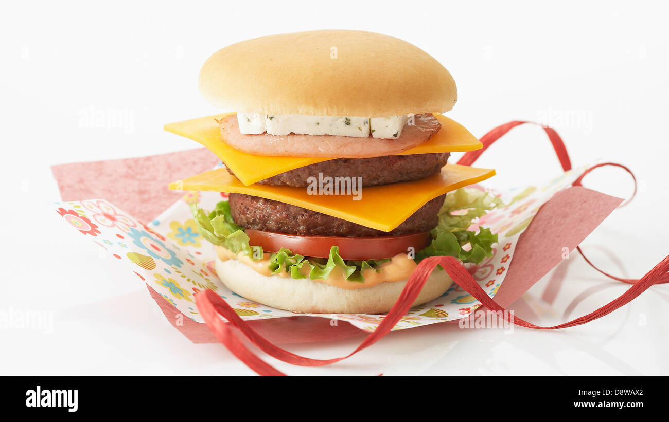 Double cheeseburger hi-res stock photography and images - Alamy