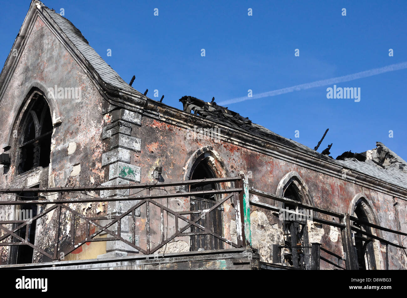 Burnt church by fire, Nassau, Bahamas Stock Photo - Alamy