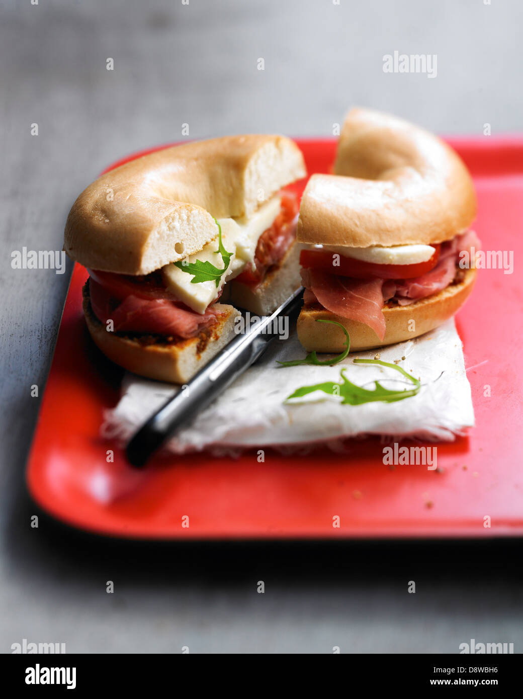 Italian style burger mozzarella cheese hi-res stock photography and ...