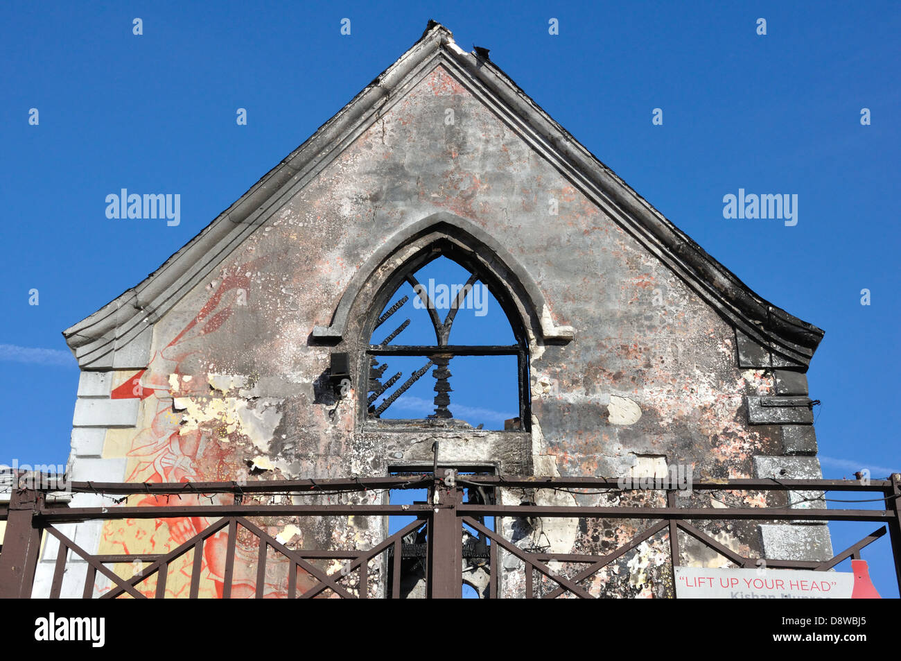 Burnt church by fire, Nassau, Bahamas Stock Photo - Alamy