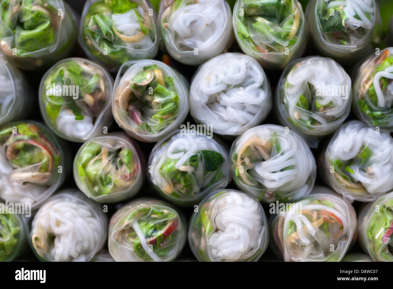Spring roll on a stall in Luang Prabang, Laos Stock Photo - Alamy