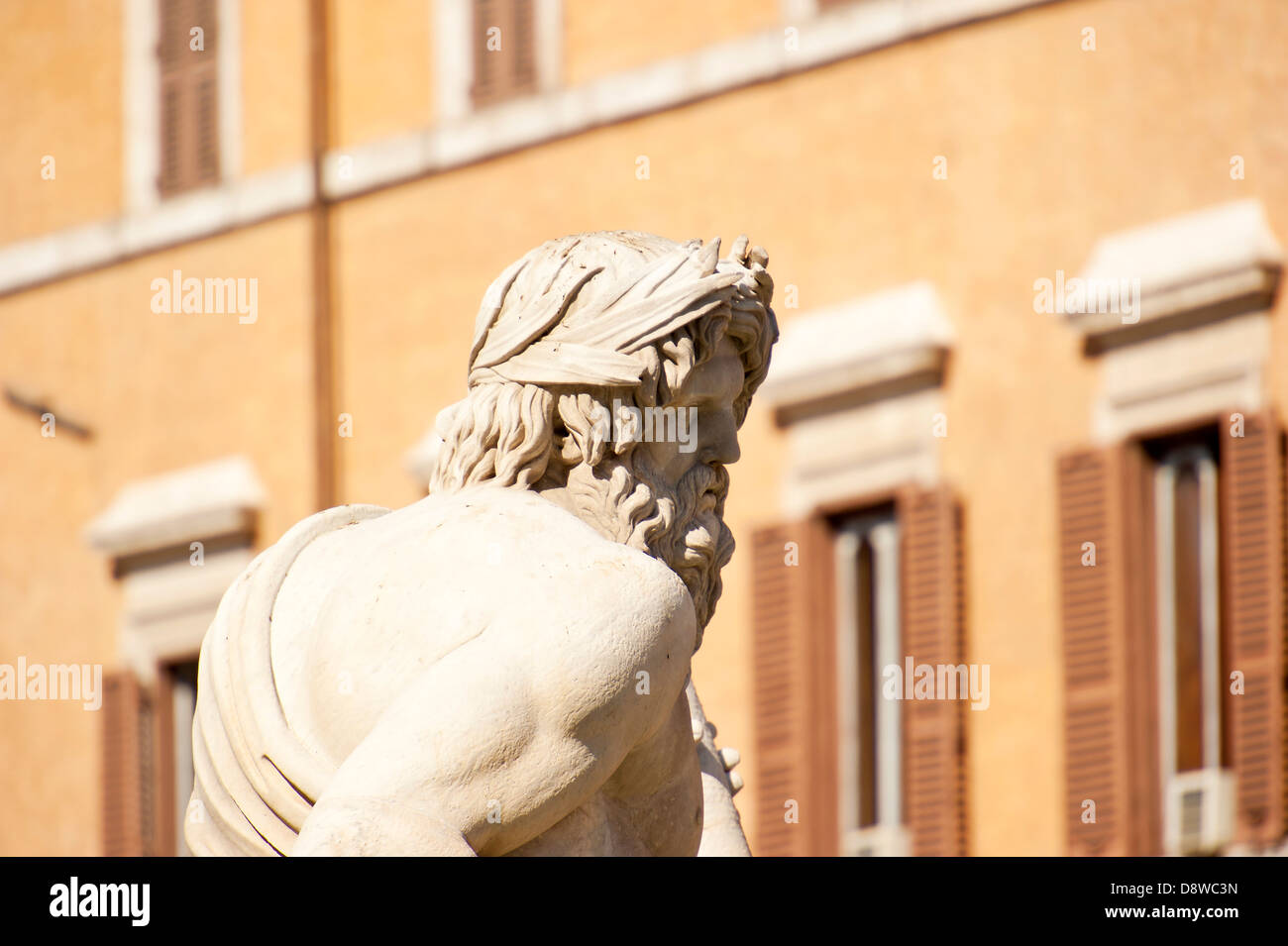 Statue in Piazza Navona, Rome Stock Photo - Alamy
